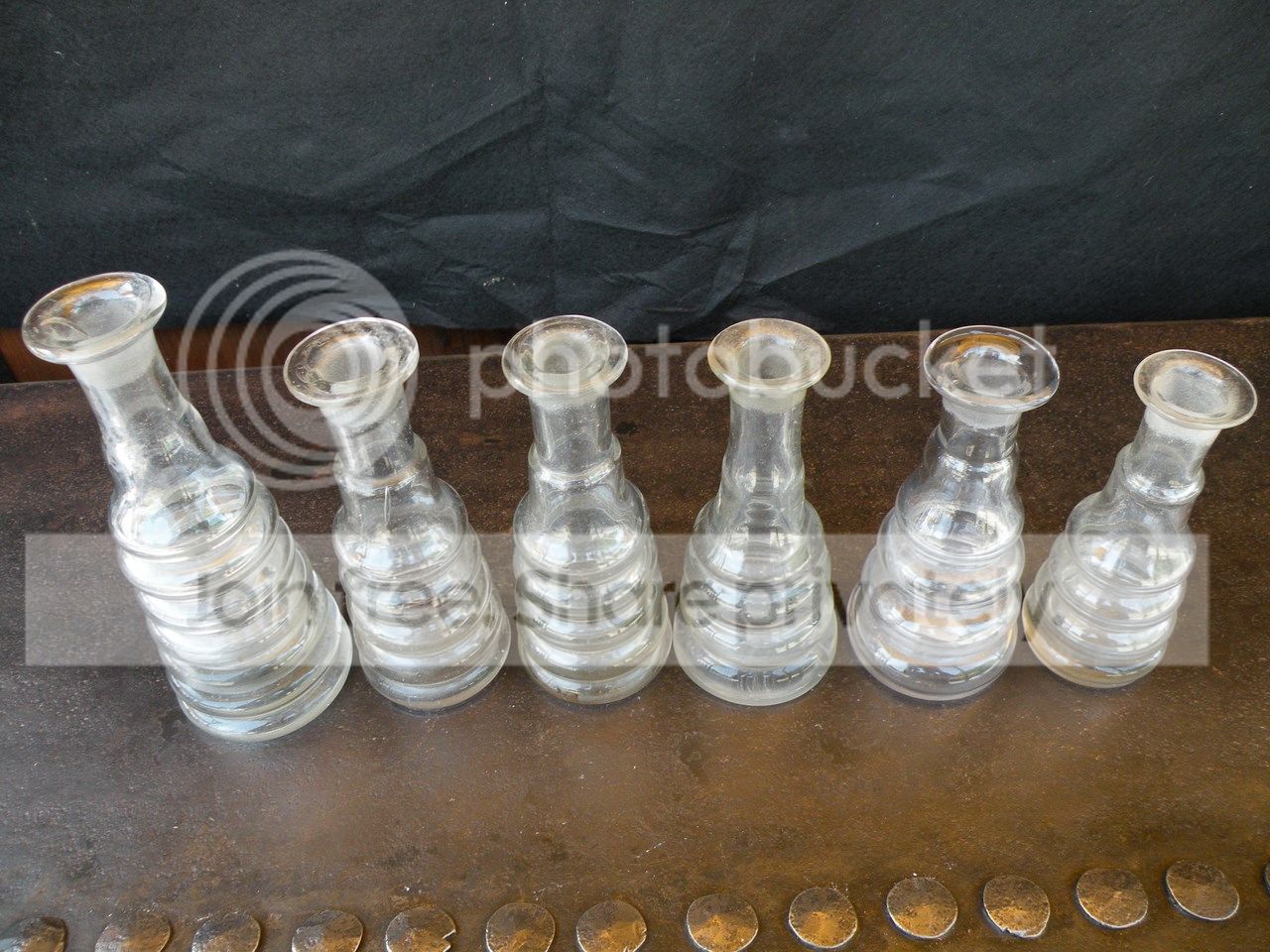 6 Bouteilles Topette à absinthe XIXè bar bistrot